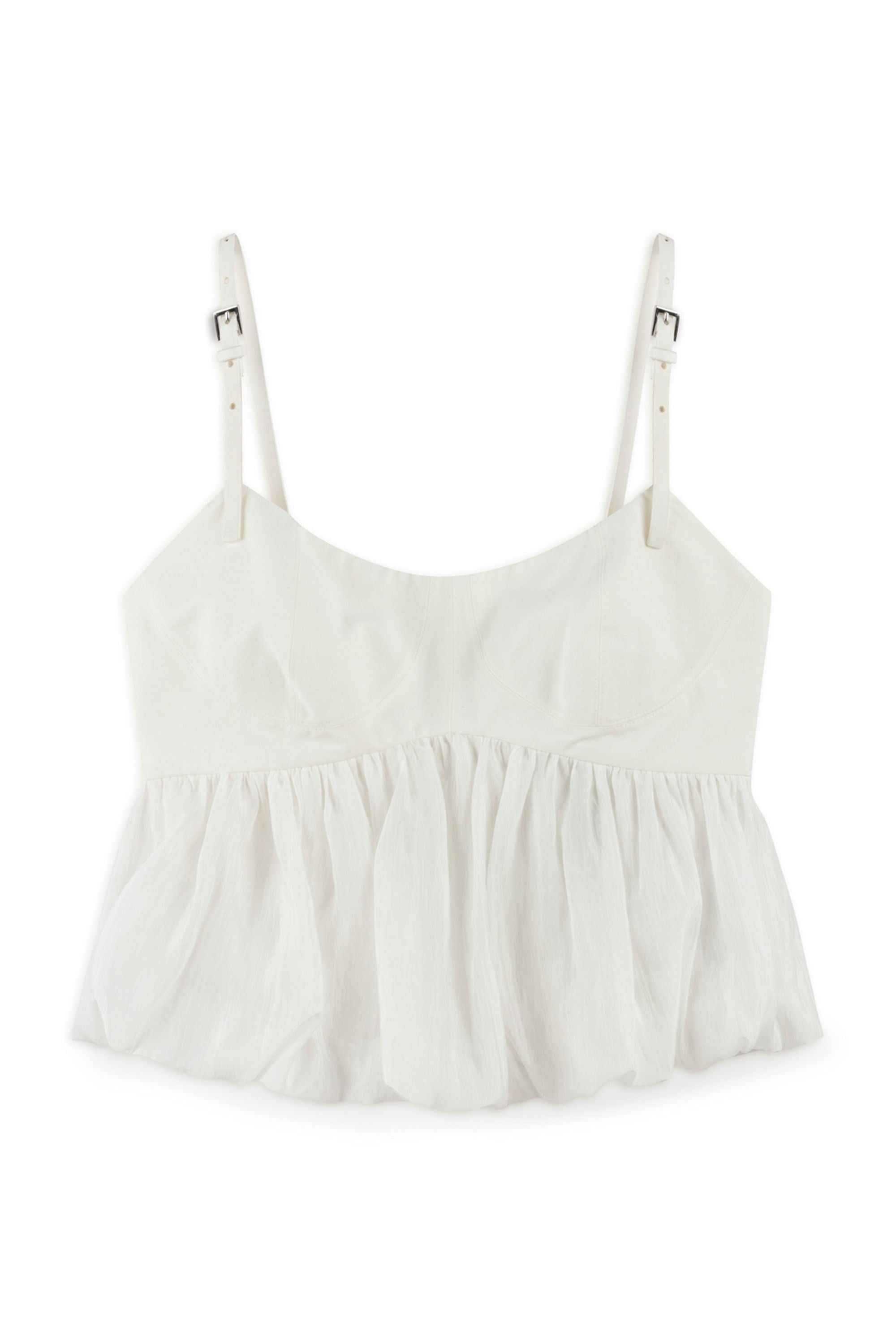 Ecru Belt Strap Detailed Crop Top – Nocturne