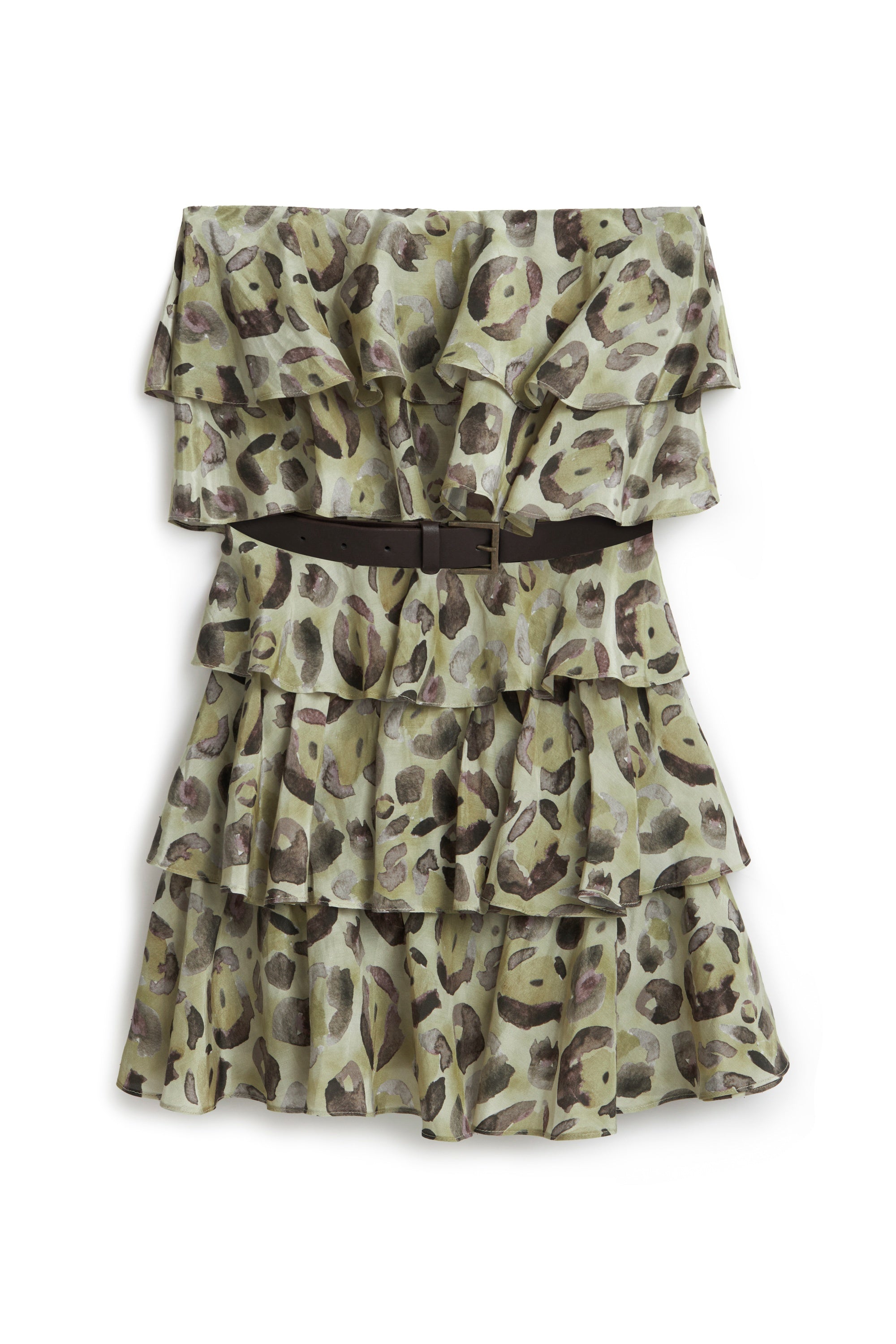 Belt Detailed Ruffle Mini Dress – Nocturne