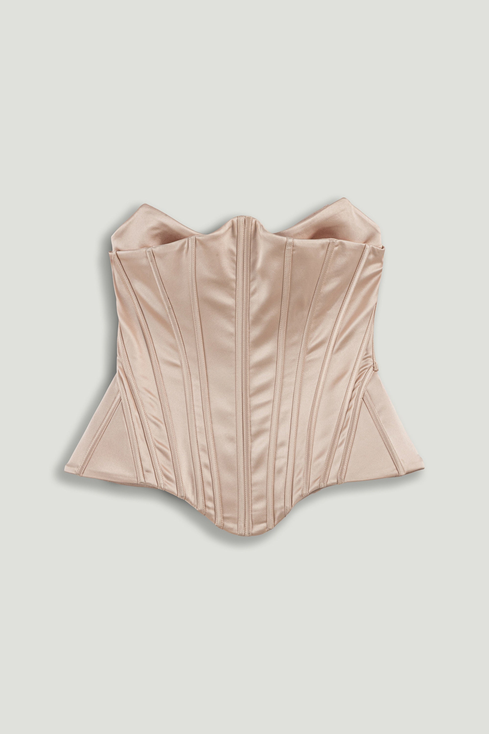 Sculpted Satin Corset Top – Nocturne