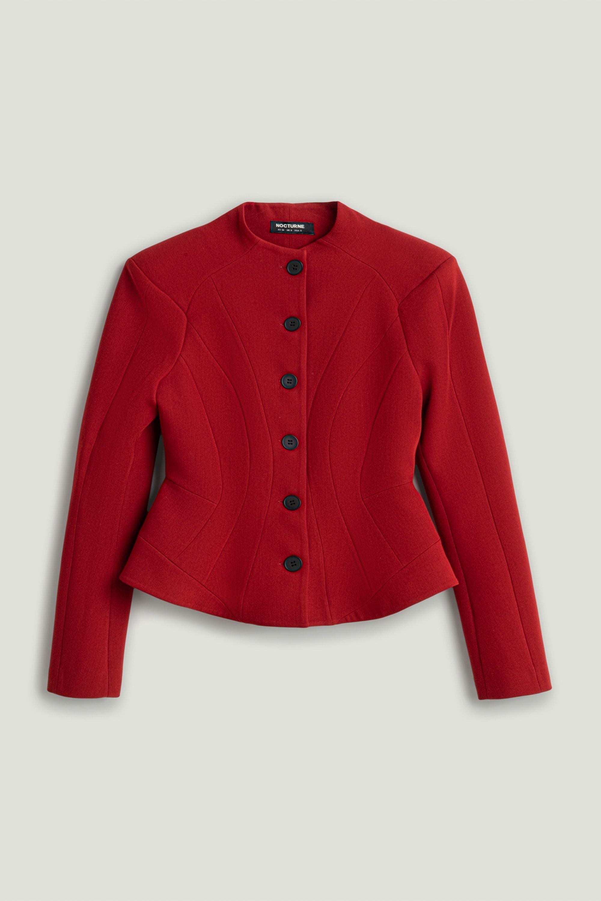 Stand Collar Sculpted Jacket – Nocturne